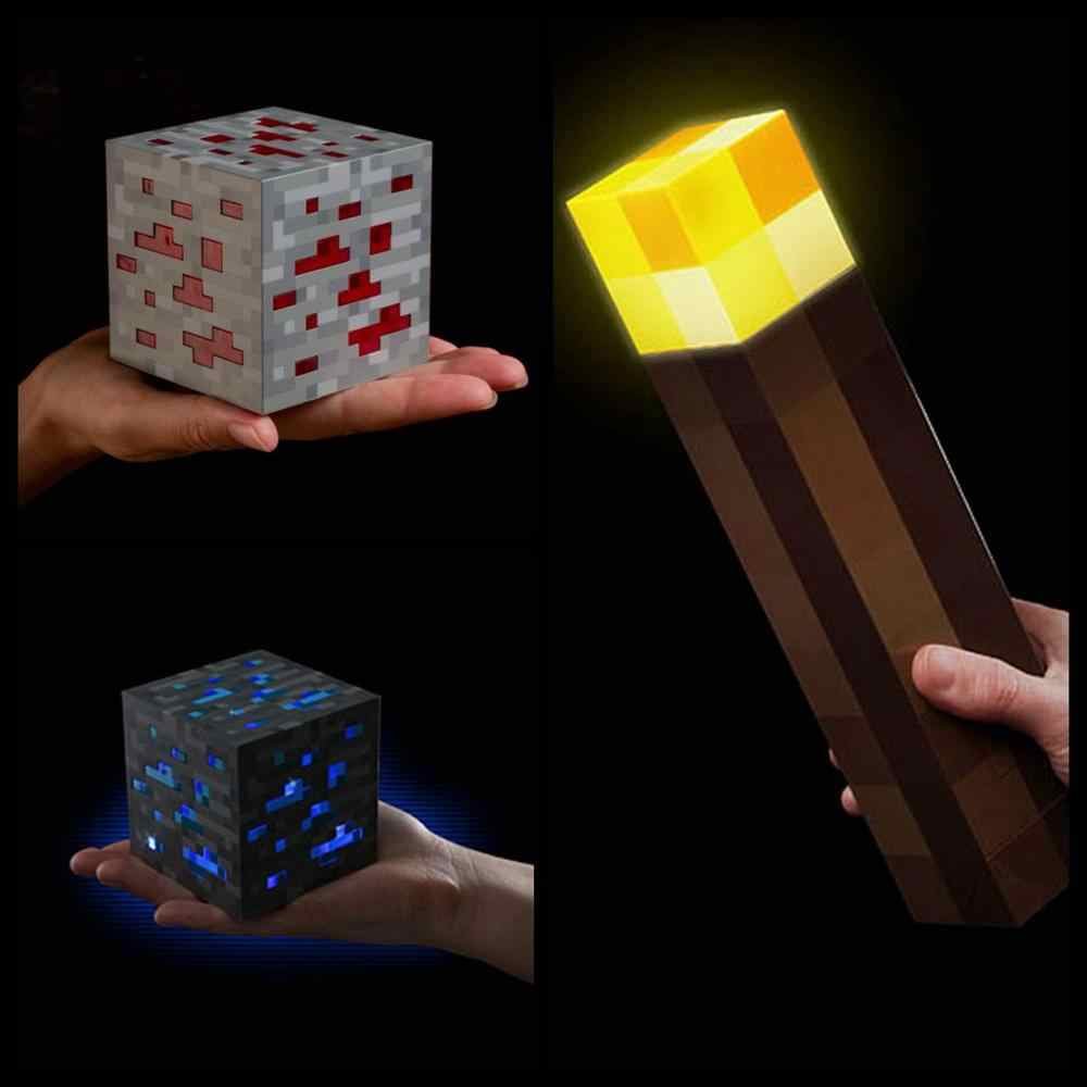 Minecraft Game Torch LED Night Wall Light Luminous Toys