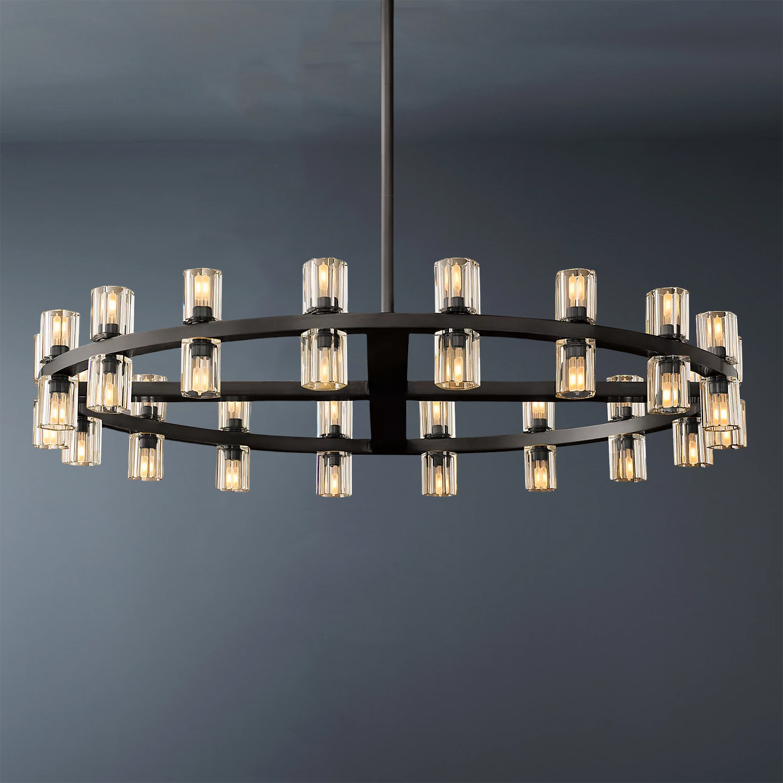 Arcachon Led Round Chandelier 36" Crystal Round Chandelier Vjlight
