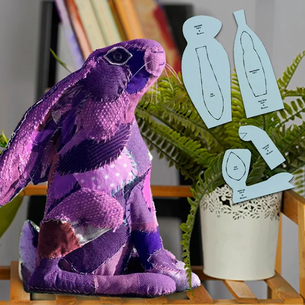 Scrappy Hare Template Set(4 PCS)-With Instructions