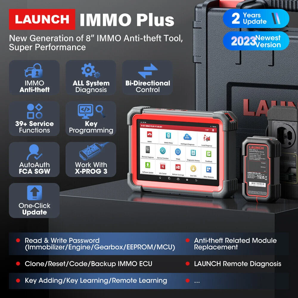 Launch X431 IMMO PLUS Key Programming Car Scanner Bidirectional ...