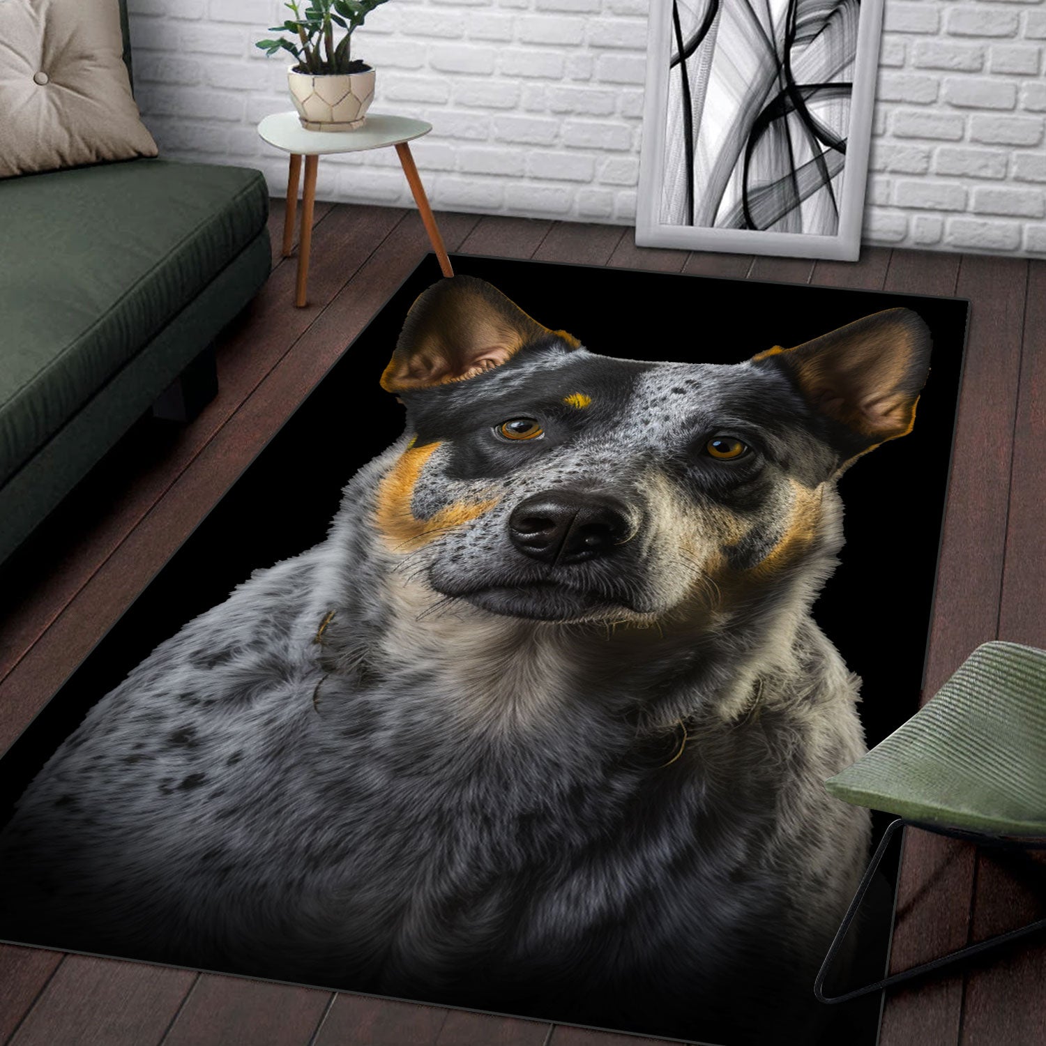 Australian Cattle 3D Portrait Area Rug