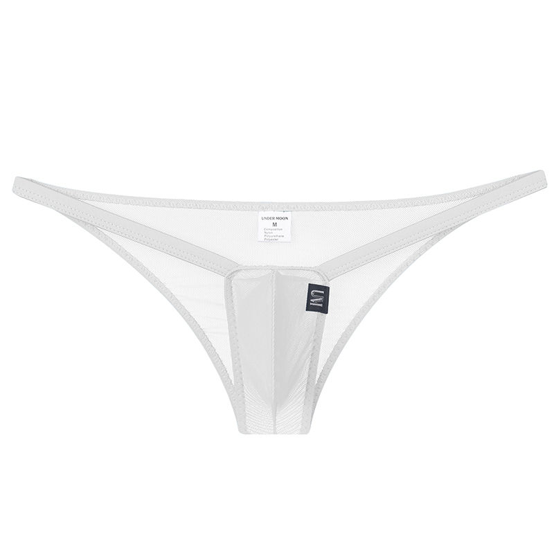 Men's Sexy Low Waist Mesh Transparent Briefs