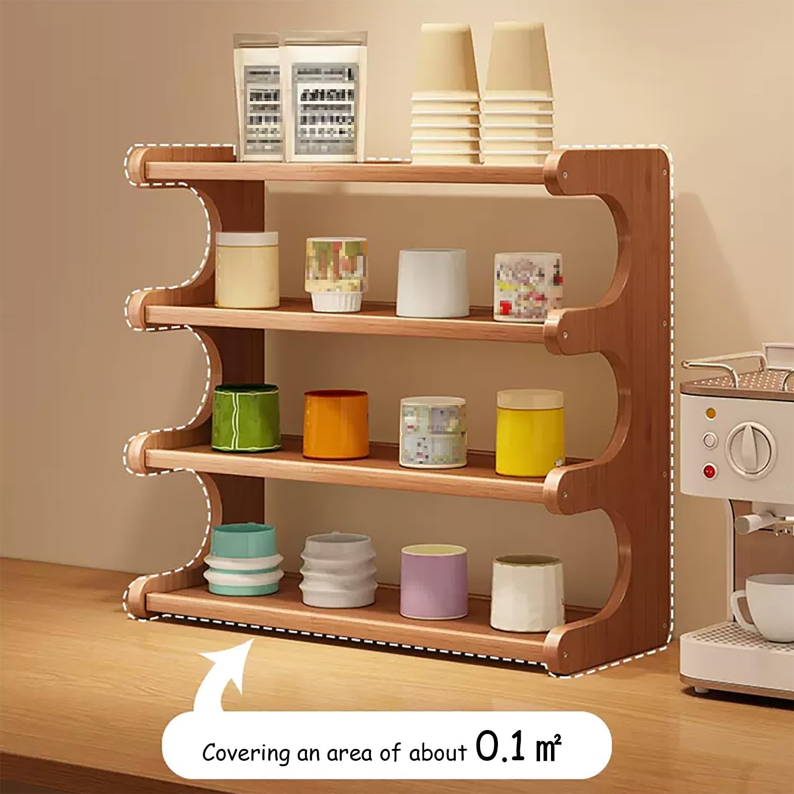 Table Organizer Shelf, Arc-Modeling, Small Countertop Storage Rack ...
