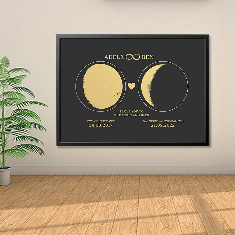 CUSTOM ART / 2 MOON PHASES DESIGN