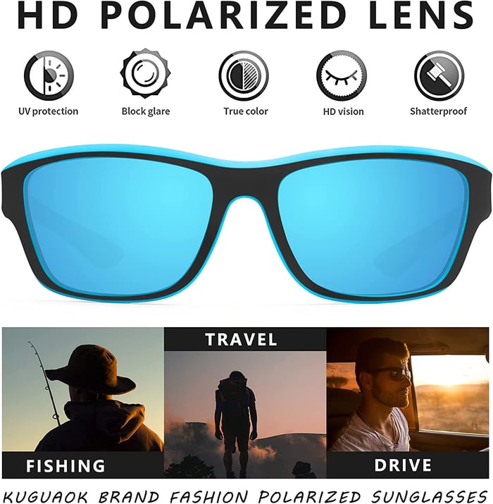 Men's Outdoor Sports Sunglasses with Anti-glare Polarized Lens