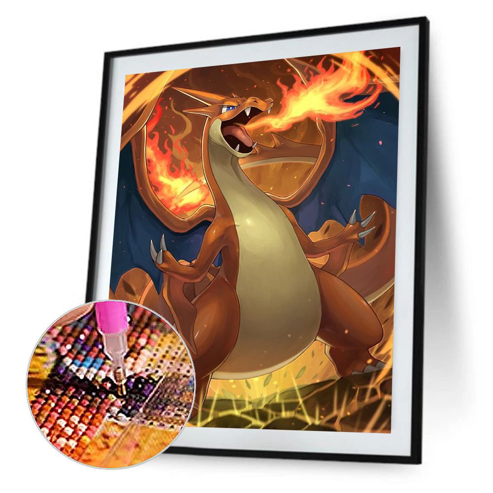 Animal Charizard full round or square drill diamond painting