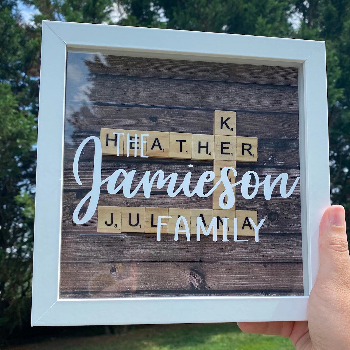 Personalized Family Scrabble Tile Shadowbox