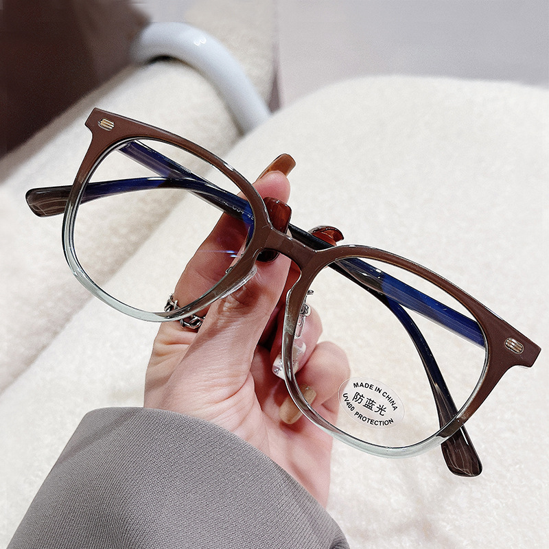 European American Style Eyeglass Frames for Men Square Shape Anti Blue ...