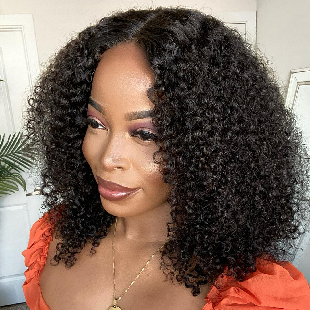 Glueless Wig With Elastic Belt New Arrival Kinky Curly Lace Closure Wig Glueless Wig With Elastic Belt New Arrival Kinky Curly Lace Closure Wig