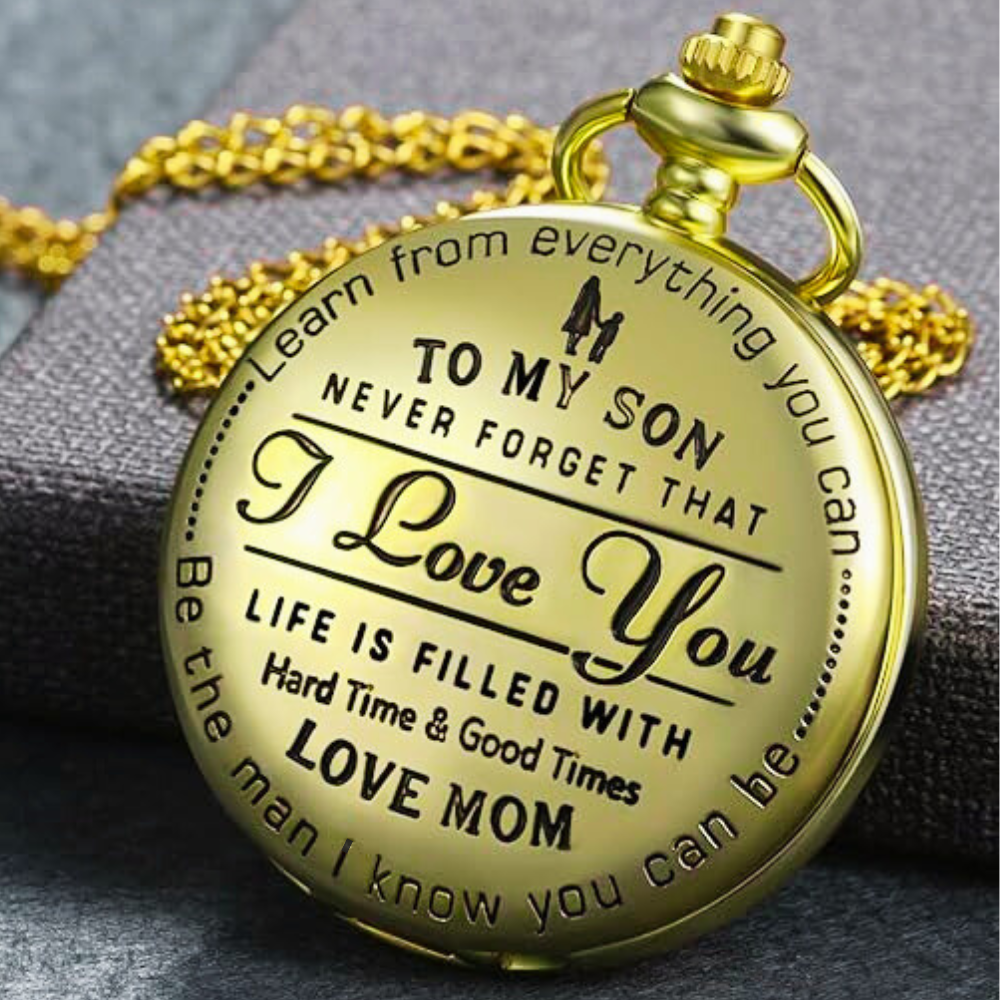 Special Gift For Son From Mom- Luxury Vintage Pocket Watch