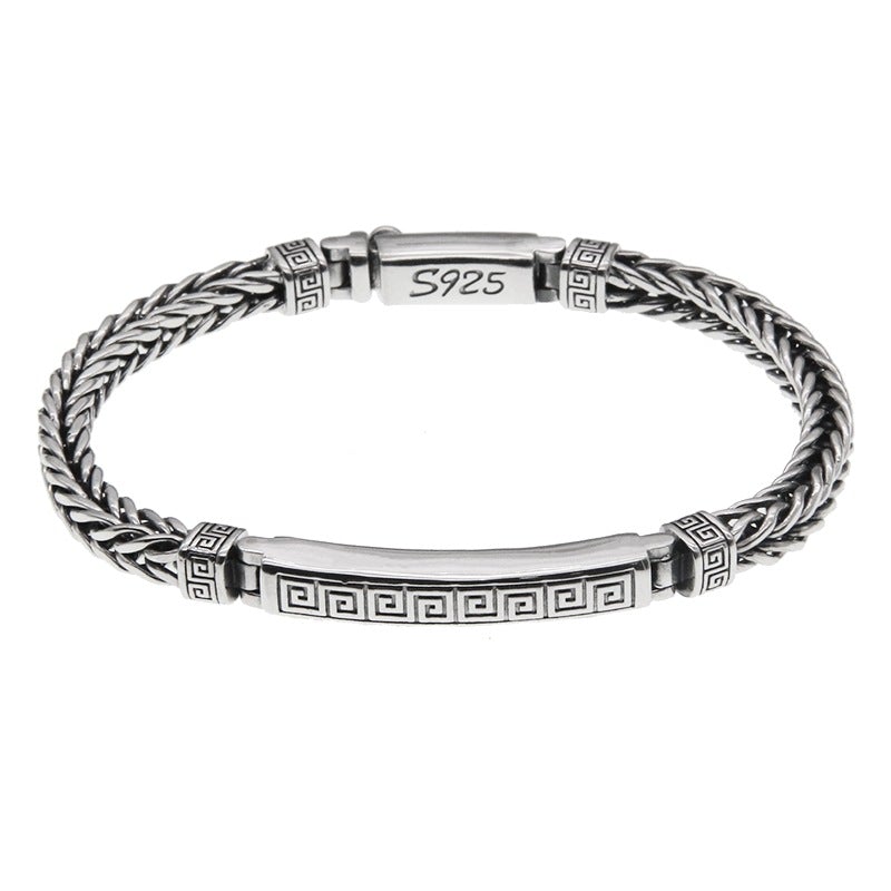 925 Sterling Silver Keel Braided Bracelet