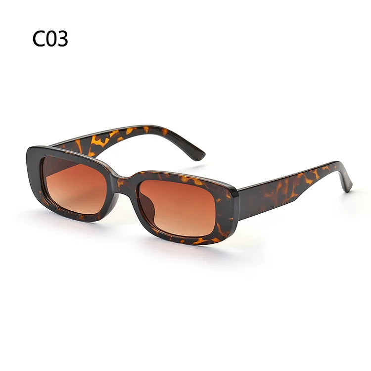 Square Frame Small Rectangle Sunglasses Female Shades Vintage Eyewear ...