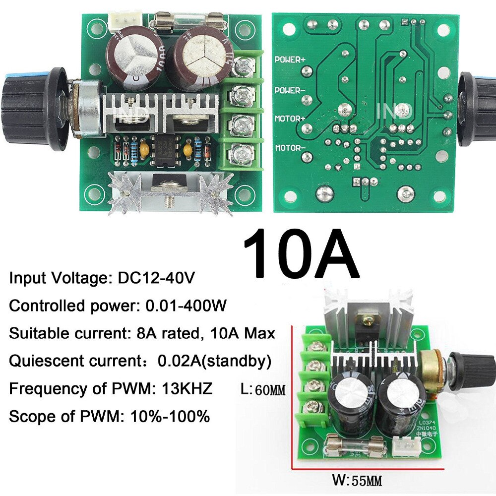 Mini DC Motor Wide Voltage High Speed PWM Controller 5A/10A/15A/20A/30A LED Dimmer for LED Strip ...