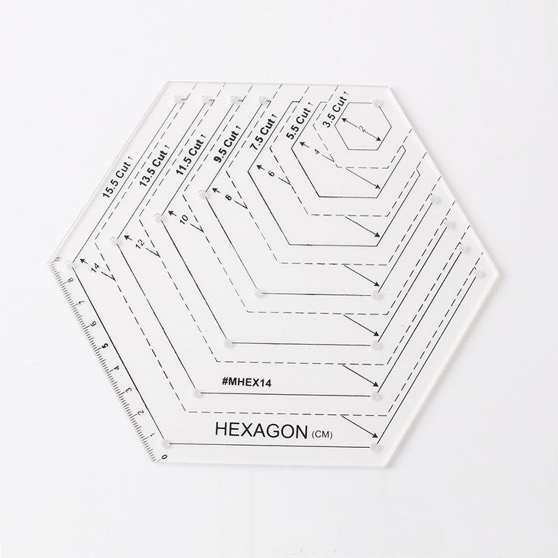 Hexagon Quilting Ruler