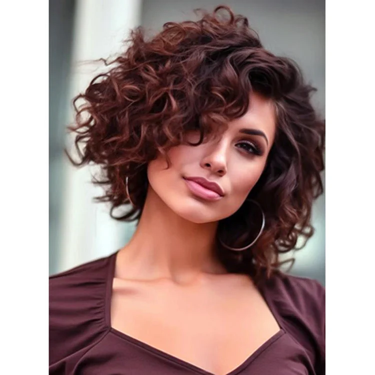 Short curly hair topper 2C