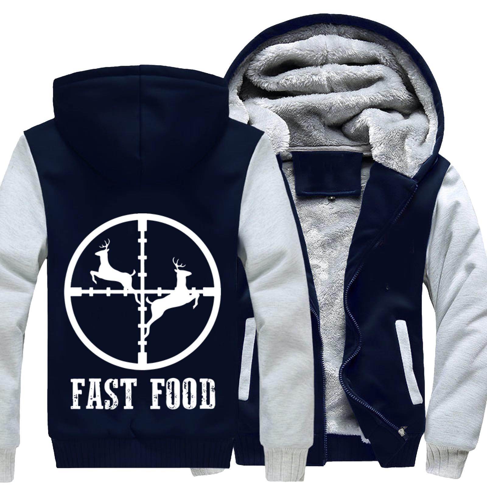 Deer Hunting Fast Food, Hunting Fleece Jacket