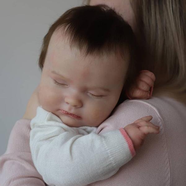 19'' Asleep Reborn Baby Girl Lori, Realistic Lifelike Handmade Doll