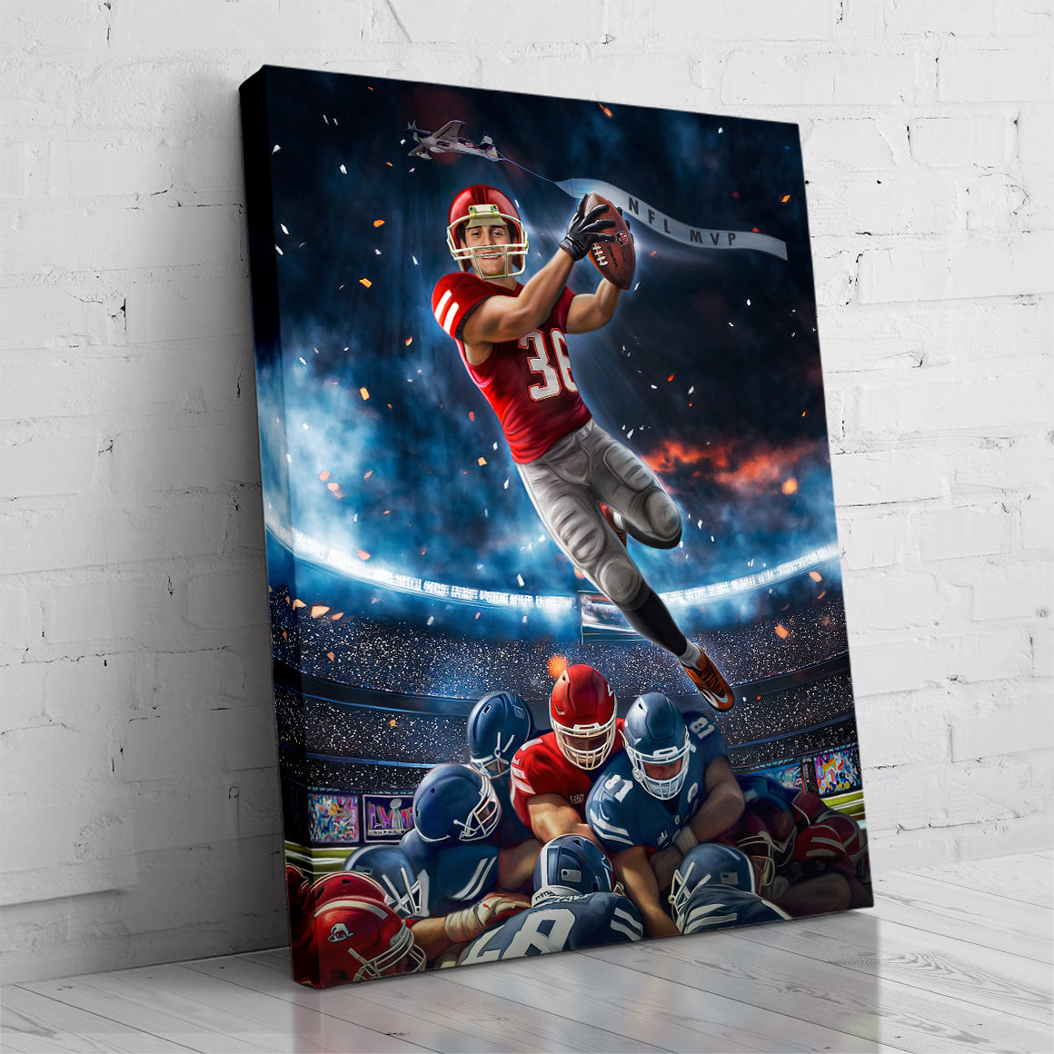 Custom Man Portrait from Photo for Father's Day Gifts - Epic NFL Player