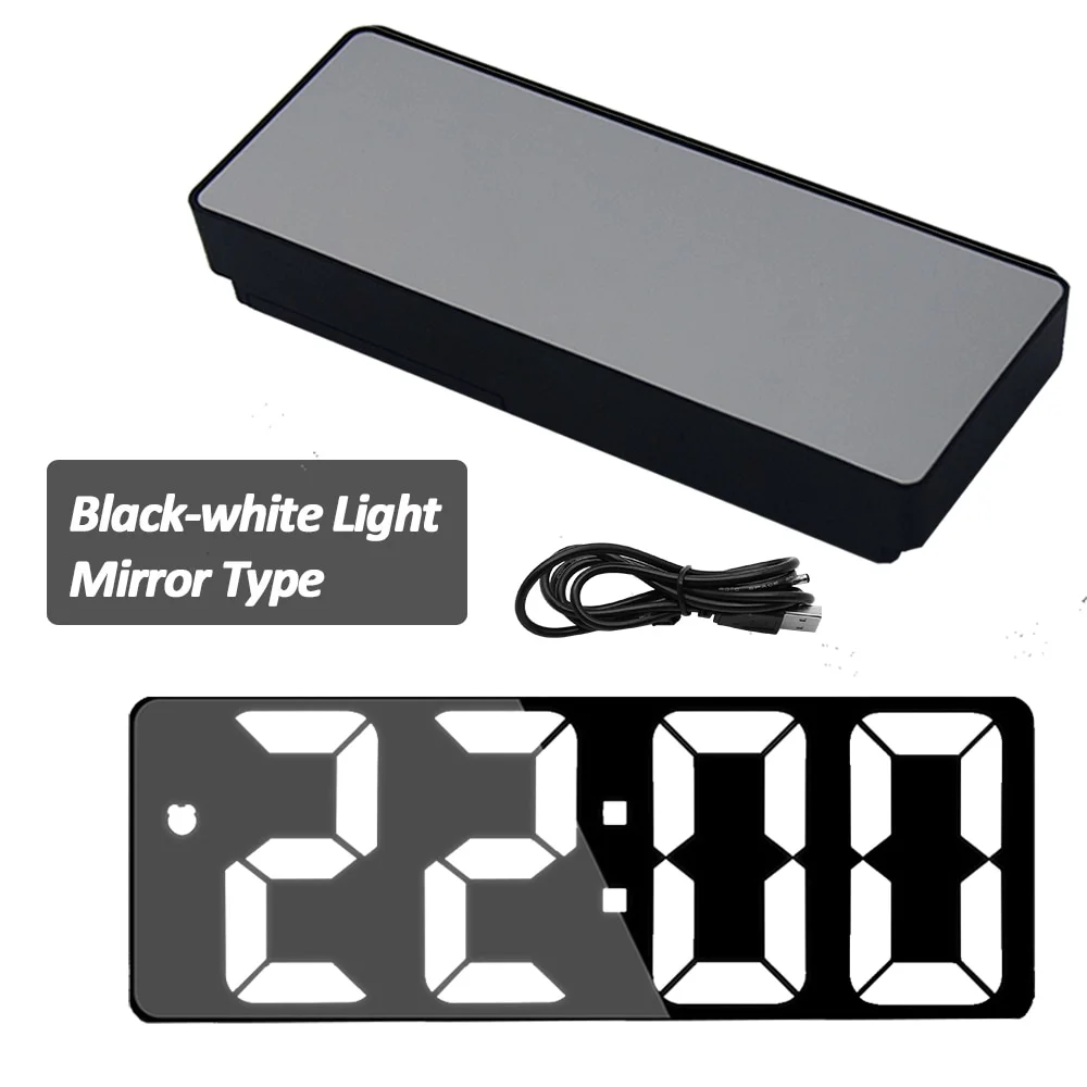 Nigikala Alarm Clock LED Screen Electronic Clock Large Number Display ...