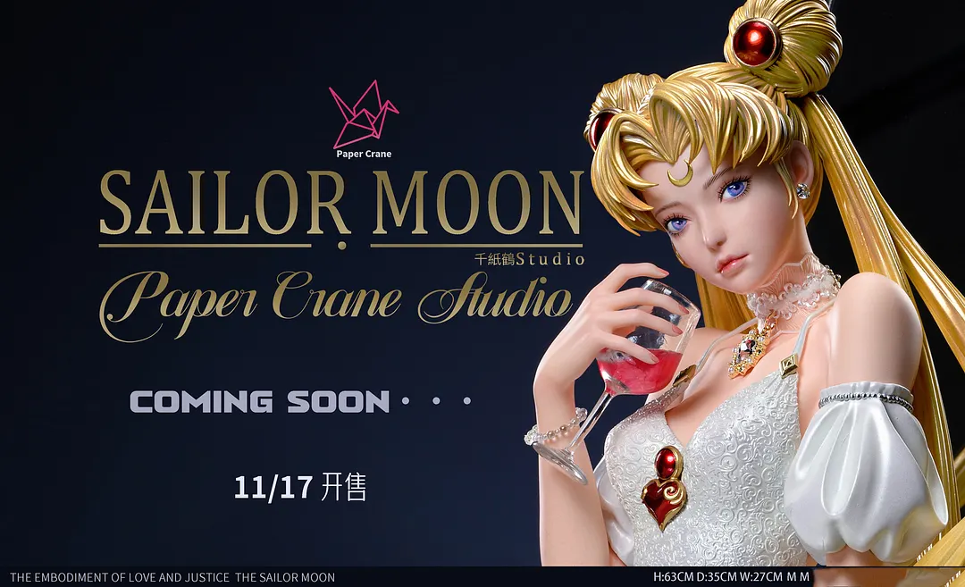 1/3 Scale Usagi Tsukino - Sailor Moon Resin Statue - Paper Crane Studio