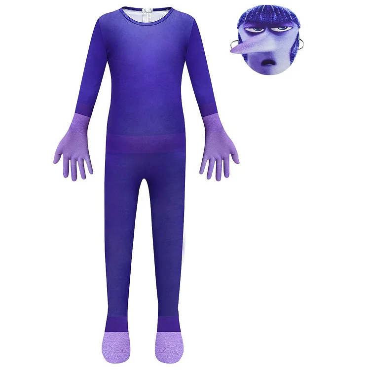 Your Emotions Inside Out Kids Ennui Jumpsuit Cosplay Costume With Mask ...