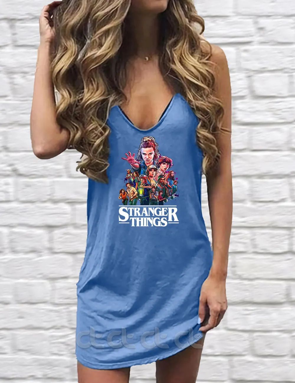 Hand Drawn Stranger Things Mini Dress