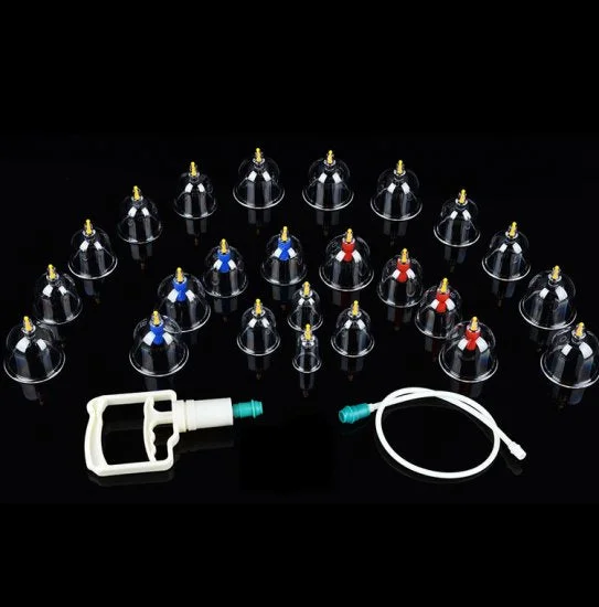 24 Cups Cupping Set Medical Vacuum Therapy Stress Relief Healthy ...