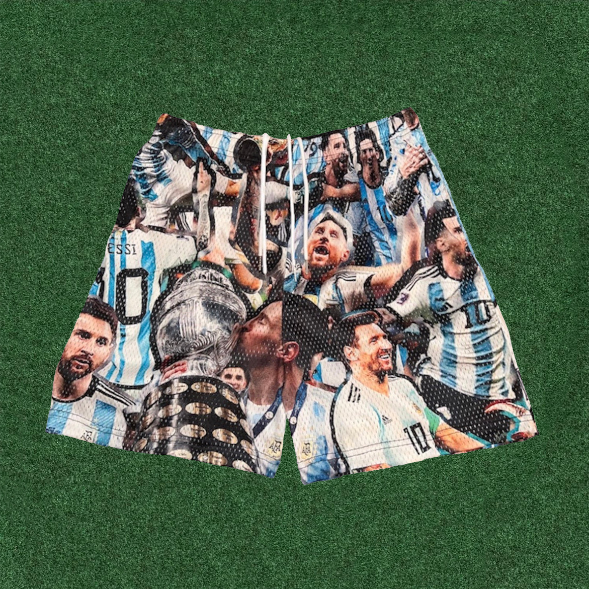 Personalized Football Print Mesh Shorts