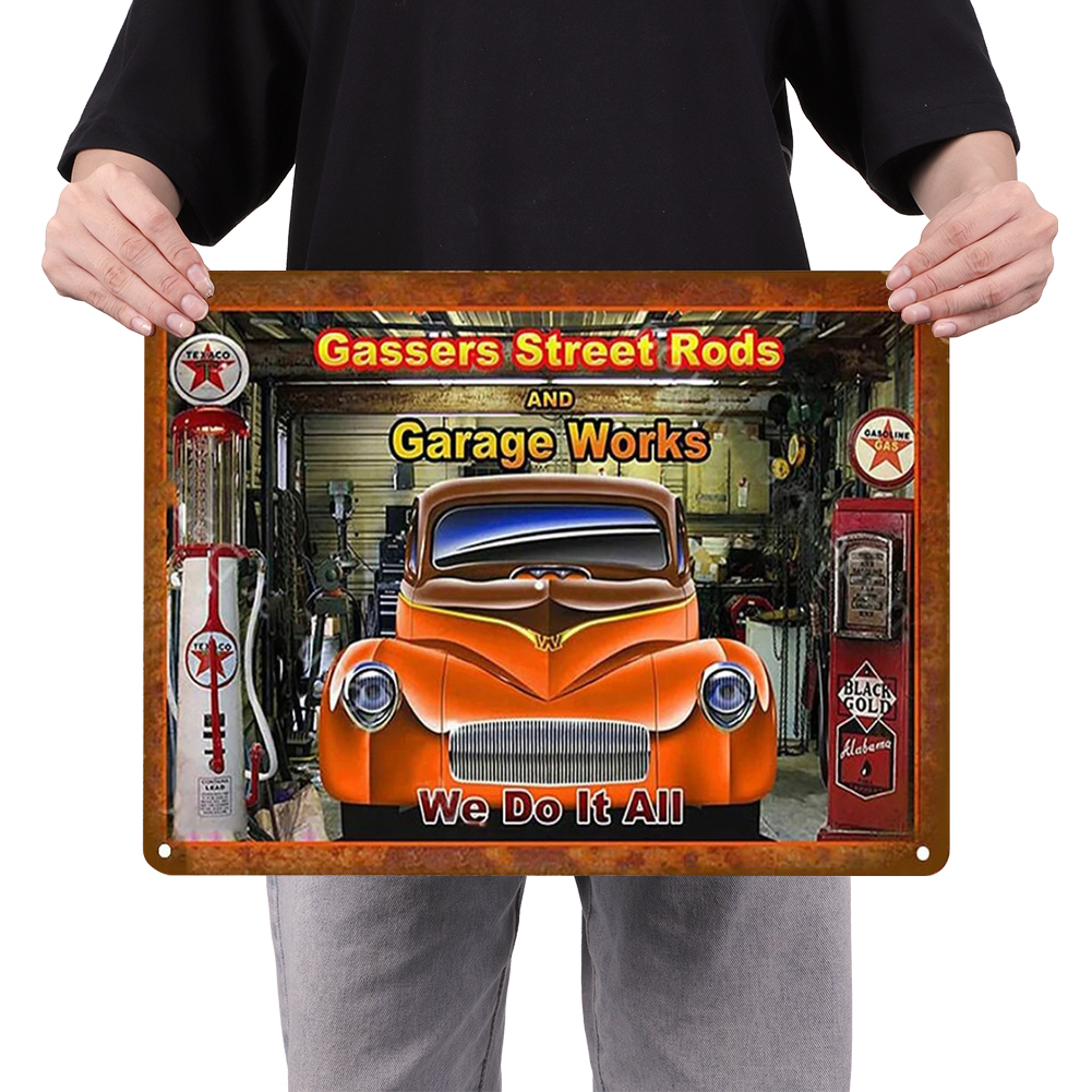 [Big Size]Gassers Street Rods Car - Metal Tin Signs(12*16Inch) - Garage ...