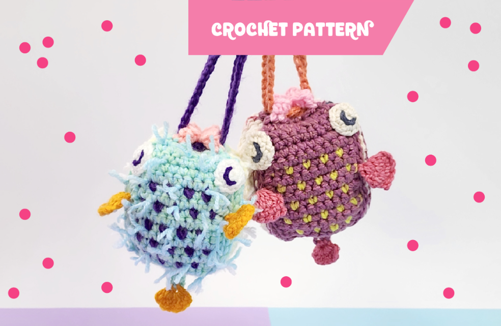 Pufferfish Purse | Amigurumi Fish – Drawstring Bag Pattern