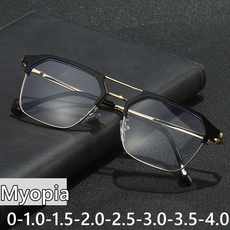 Ladies Square Frame Myopia Glasses High Quality Classic Anti-blue ...