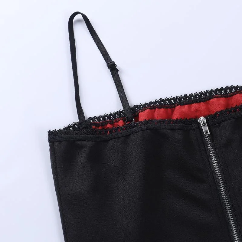 SPIDER WEB TUBE TOP CAMISOLE