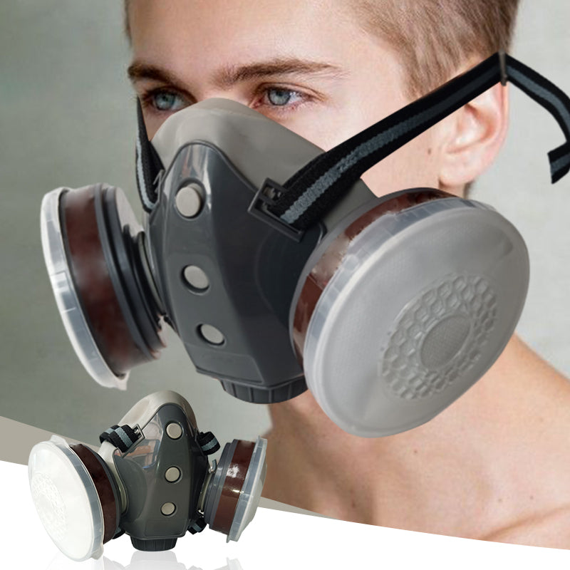 Activated Carbon Anti-Dust Double Tank Gas Mask