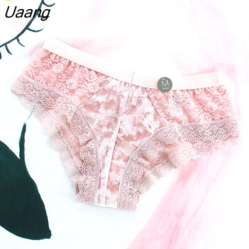 Uaang European Style Vintage Lace Panties Feamle Sexy Underwear Women