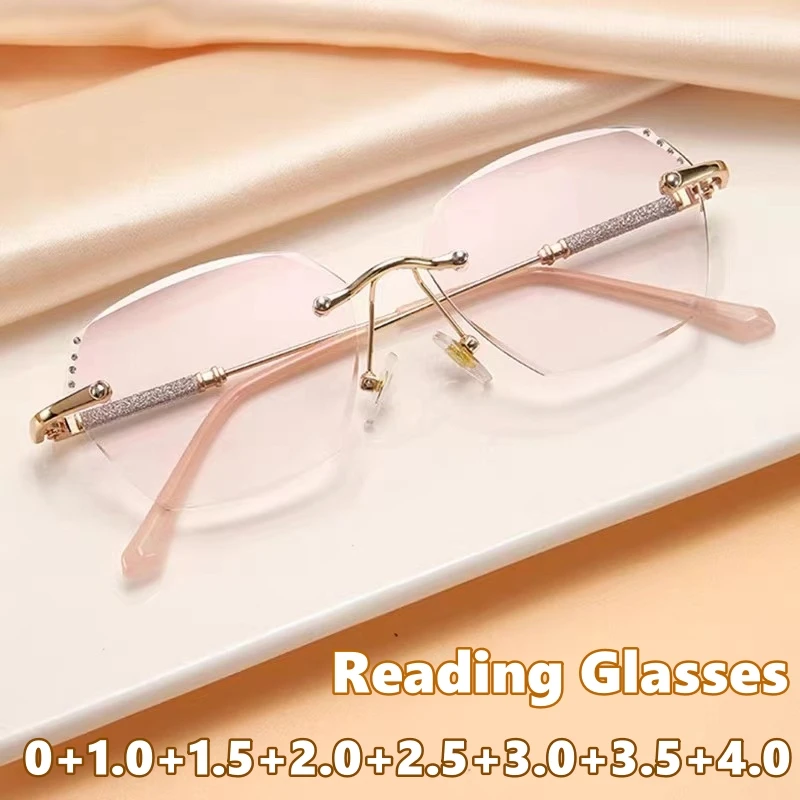 Female New Trend Gradient Reading Glasses Far Sight Eyeglasses with ...