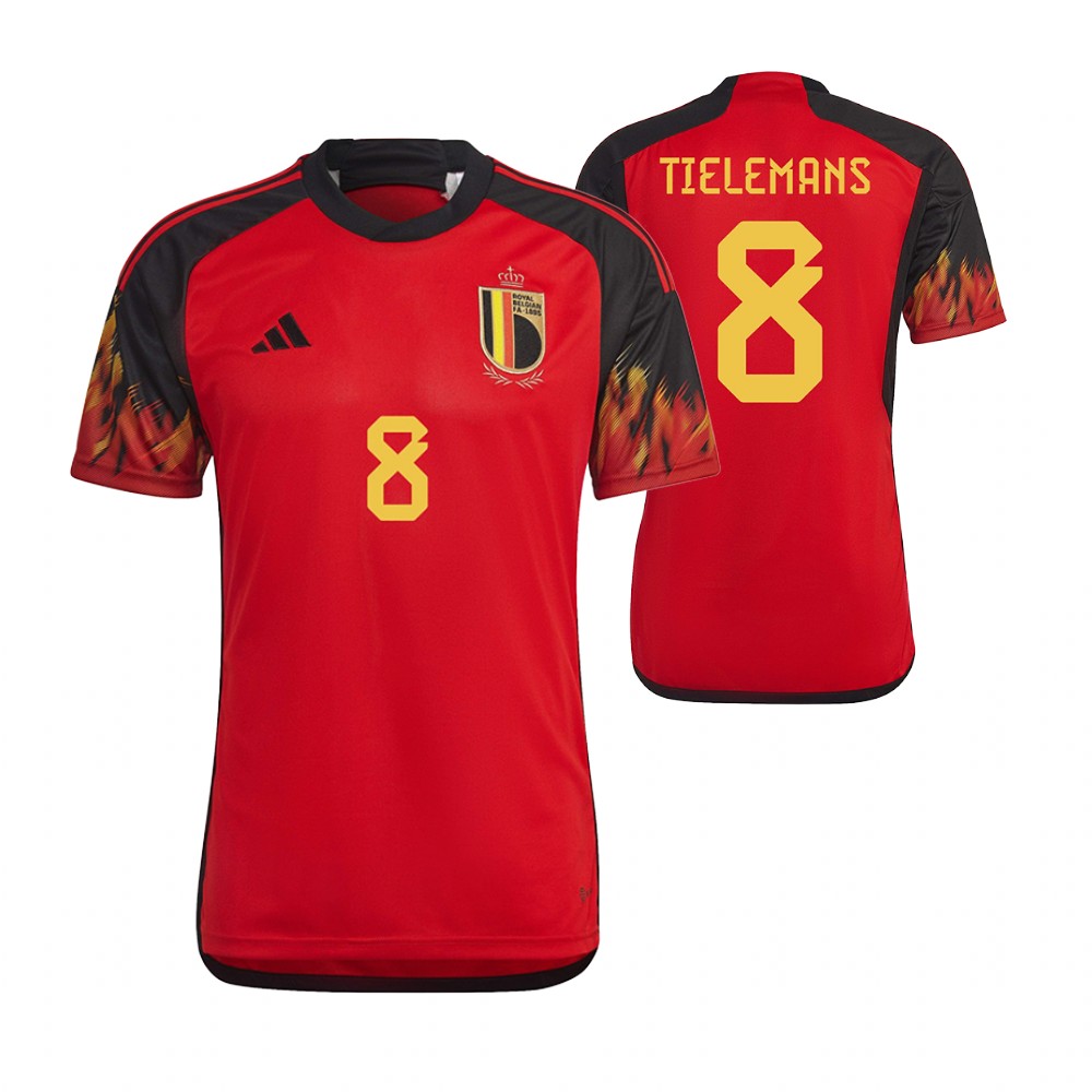 Maillot Belgique Youri Tielemans 8 Domicile Coupe du monde 2022