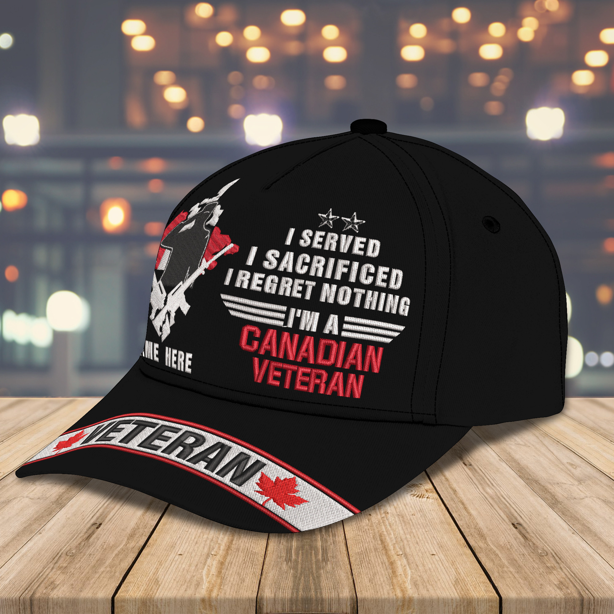Embroidered Cap - I'm a Canadian Veteran Cap, Custom Classic Embroidery
