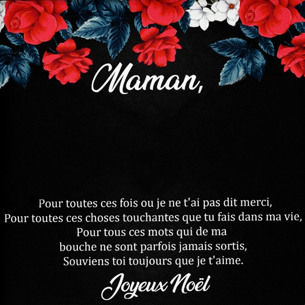 À ma Maman -Carte de Noël avec coffre cadeau