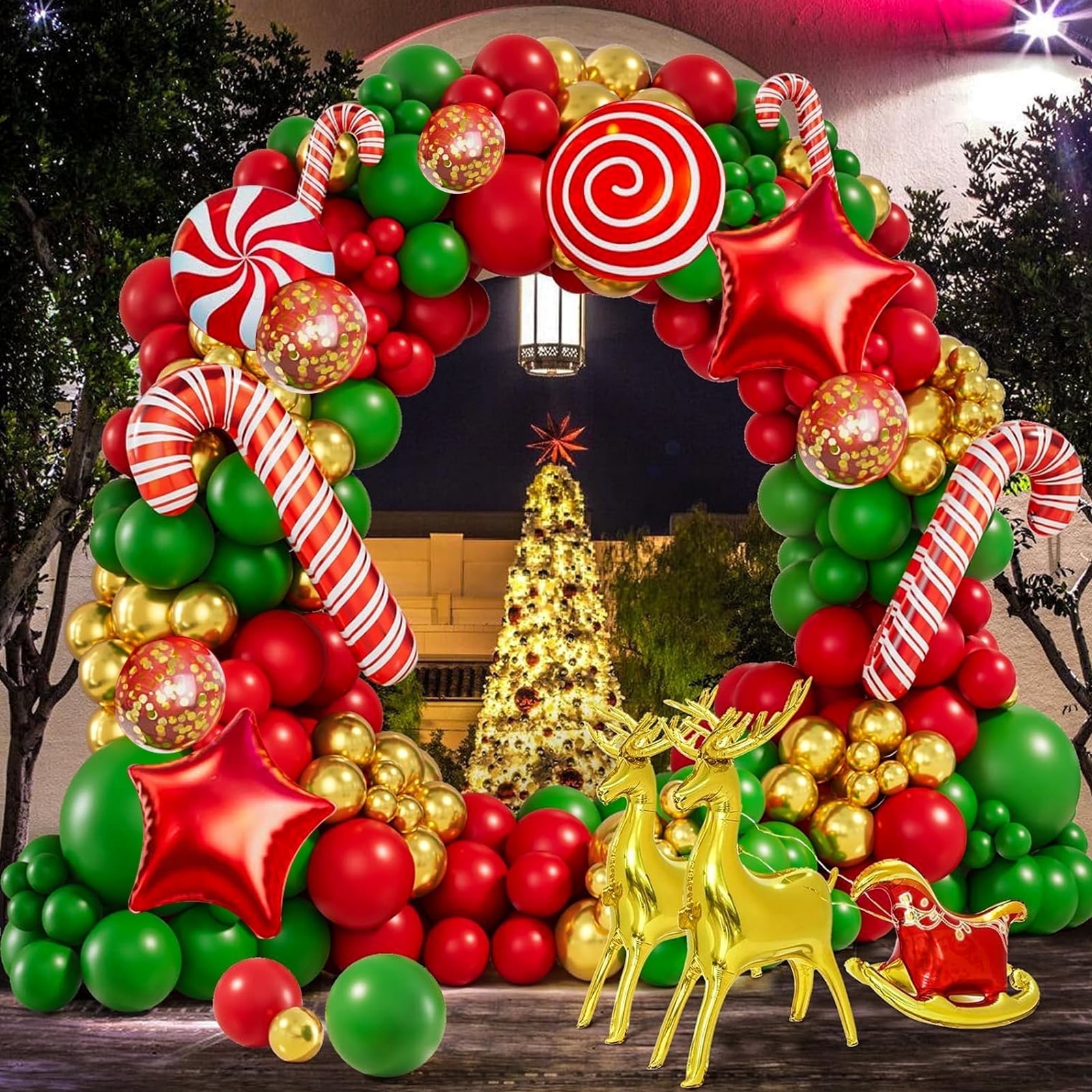 Lockways Christmas Balloon, Garland Arch kit 138PCS, Xmas White Green ...