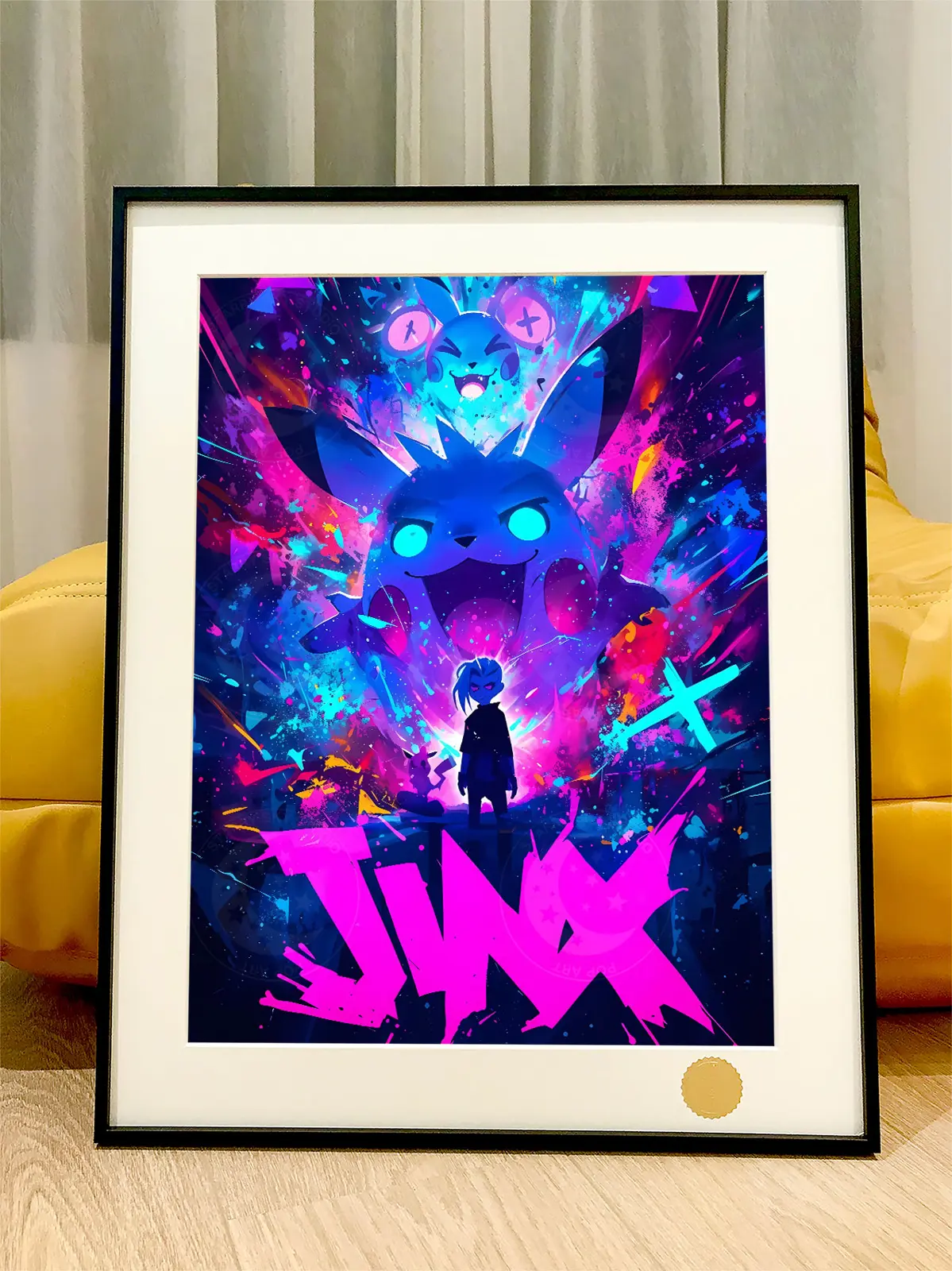 Jinx & Pikachu Decorative Painting - League of Legends (LOL) Pokemon ...