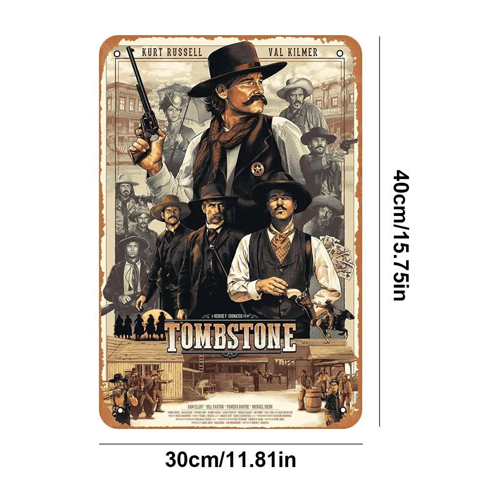 20*30cm/30*40cm-Tombstone West Cowboy-Metal Tin Signs