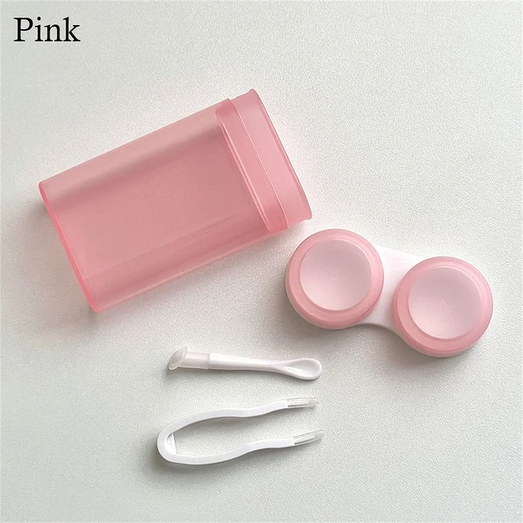 Cute Contact Lenses Case Lens Box Solid Color Simple Myopia Companion ...