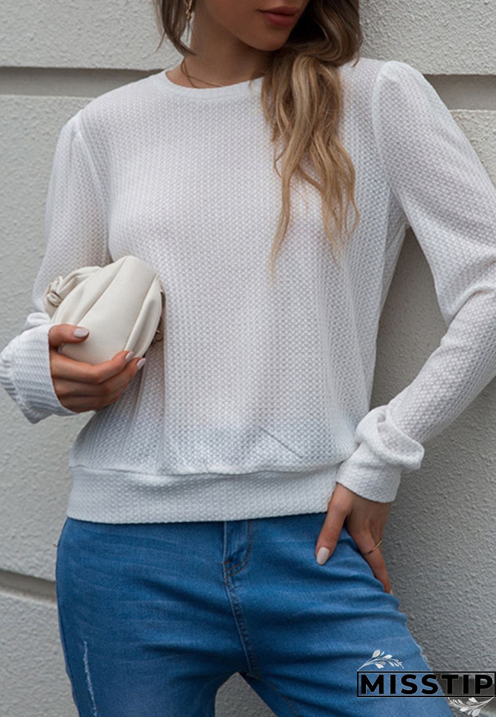 Sheer Lace Back Sweater - MissTip