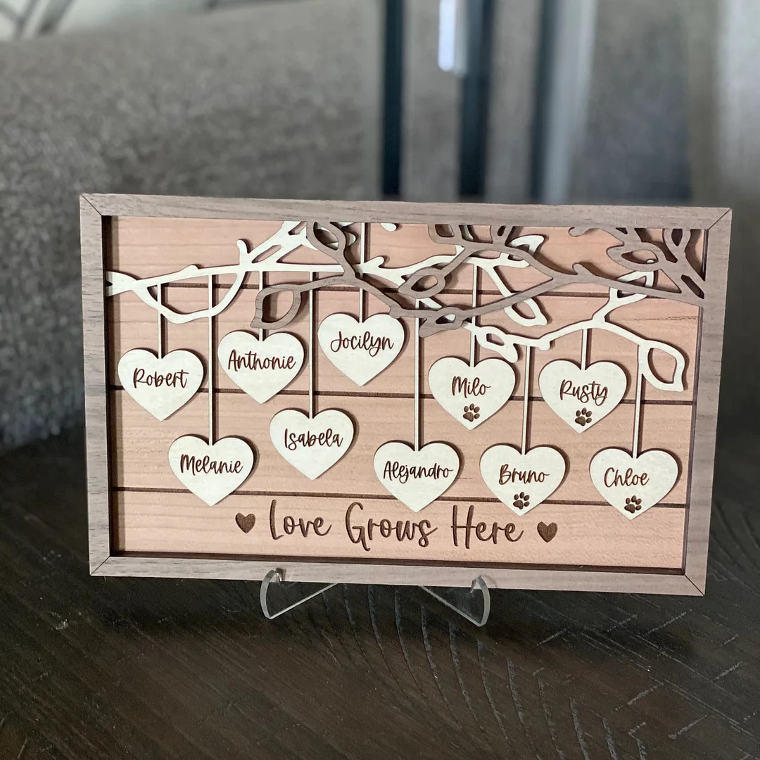 Personalized Wooden Family Tree Sign
