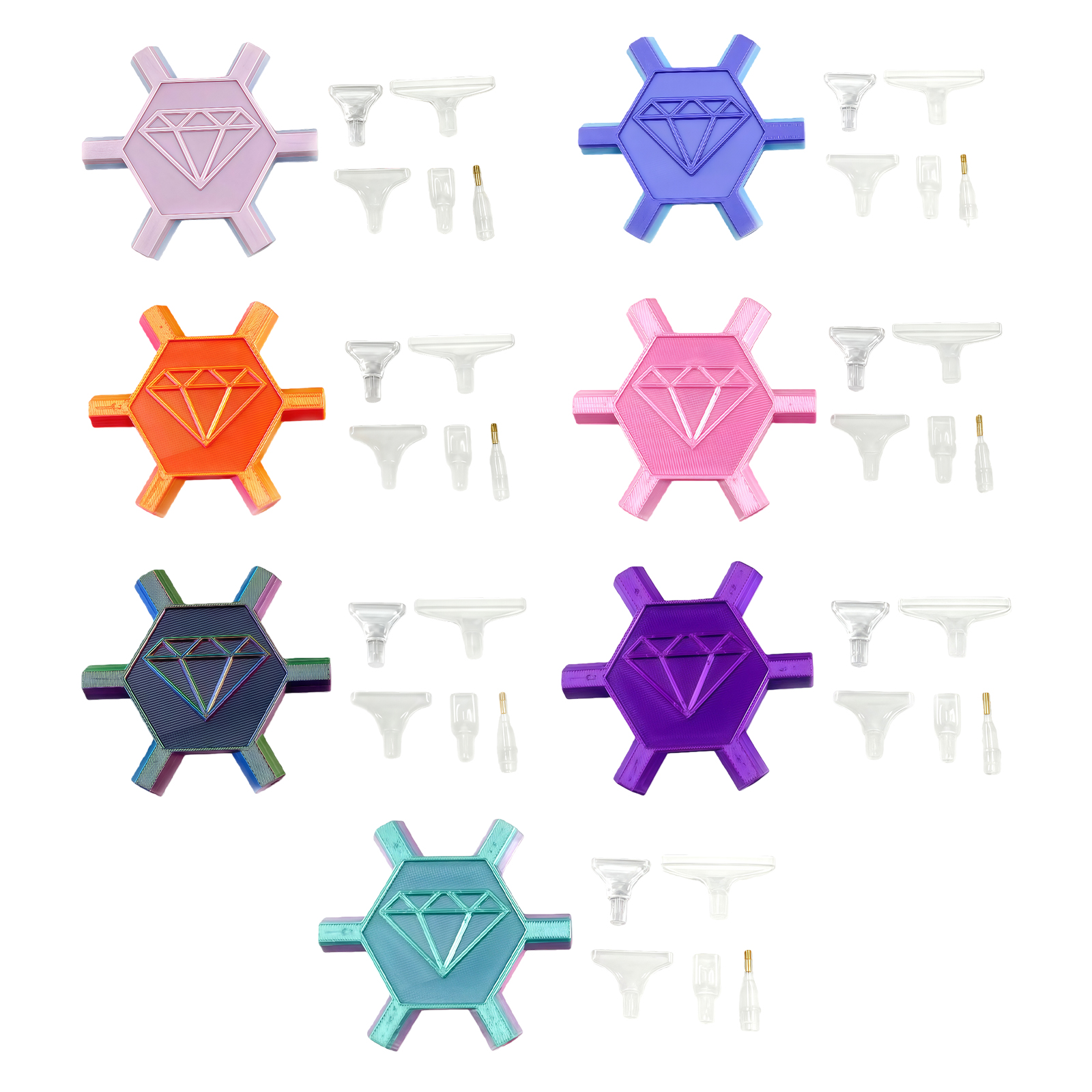 3D Printed Hexagonal Diamond Painting Pen with 5 Replacement Tips ...