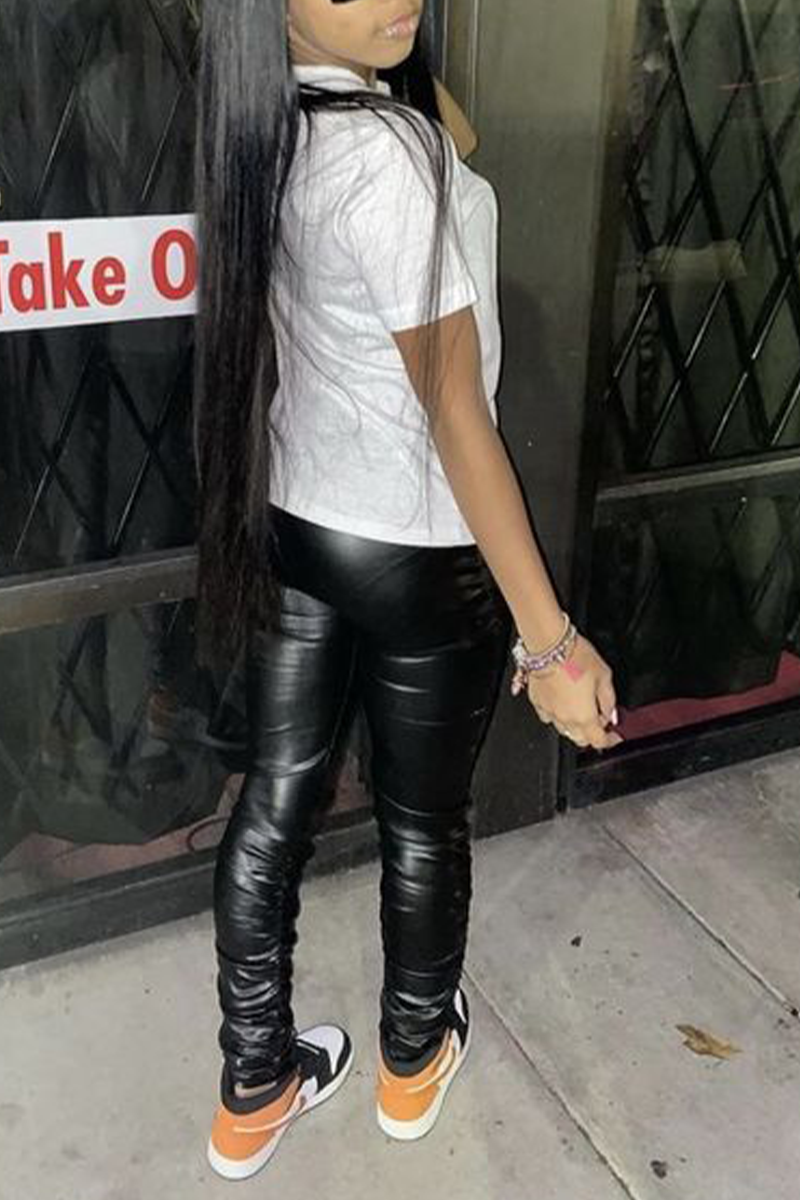 Street Print Letter O Neck T-Shirts