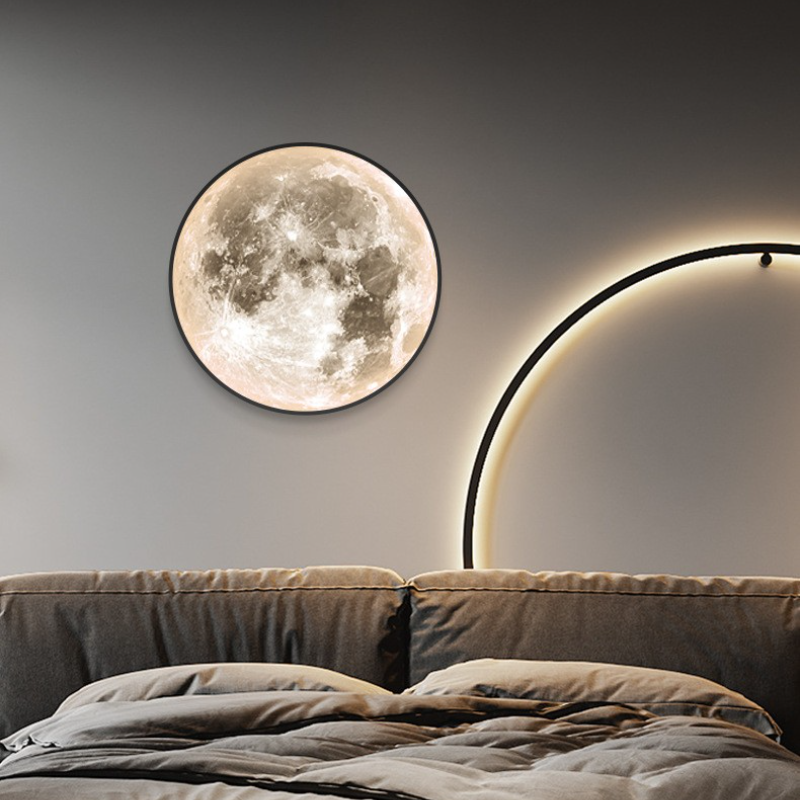 Modern Moon Wall Lamp LED Decorative Painting