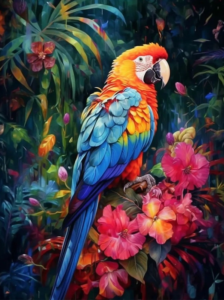 DIY Painting By Numbers | Parrot - 40*50cm