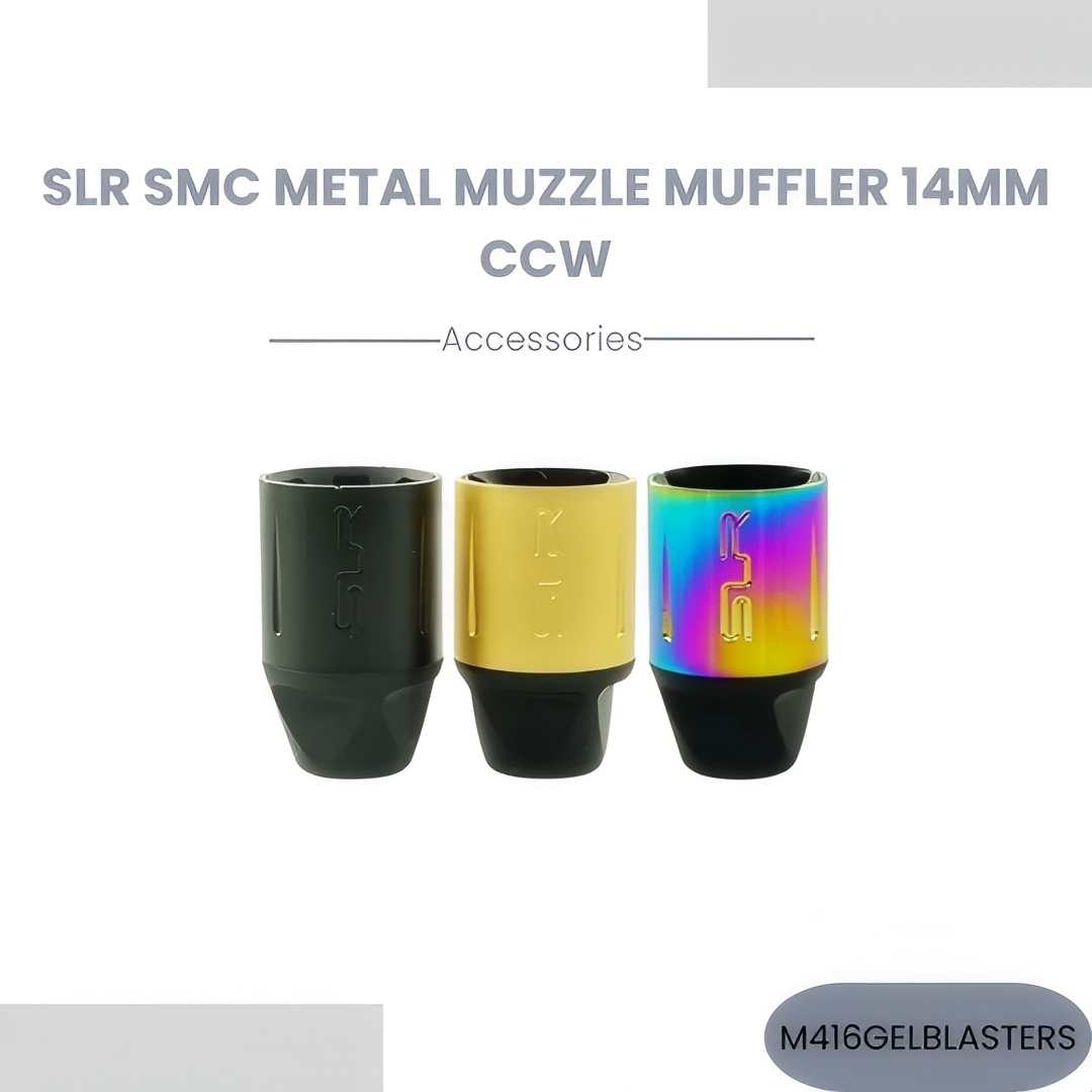 SLR SMC Metal Muzzle Muffler 14MM CCW - Noise Reduction Upgrade