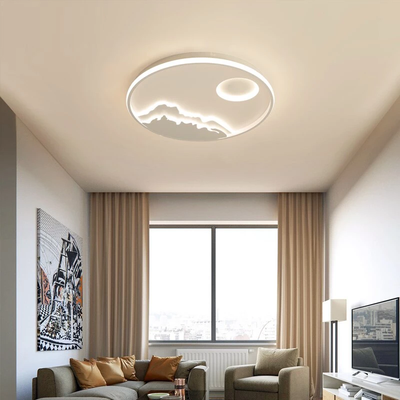 Ceiling Light Led Sun On Mountain Living Room Dining Room Bedroom Study ...